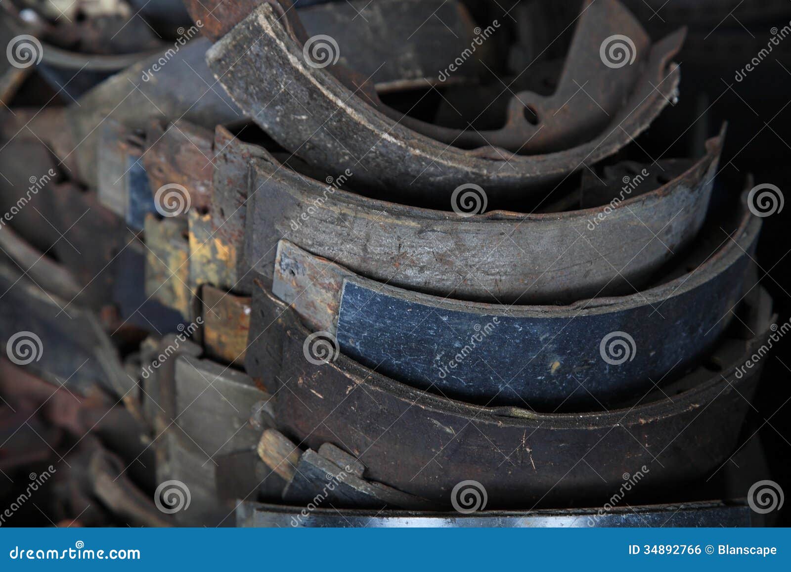 Used Rusty Metallic Car Parts in Garage Stock Photo - Image of piece ...
