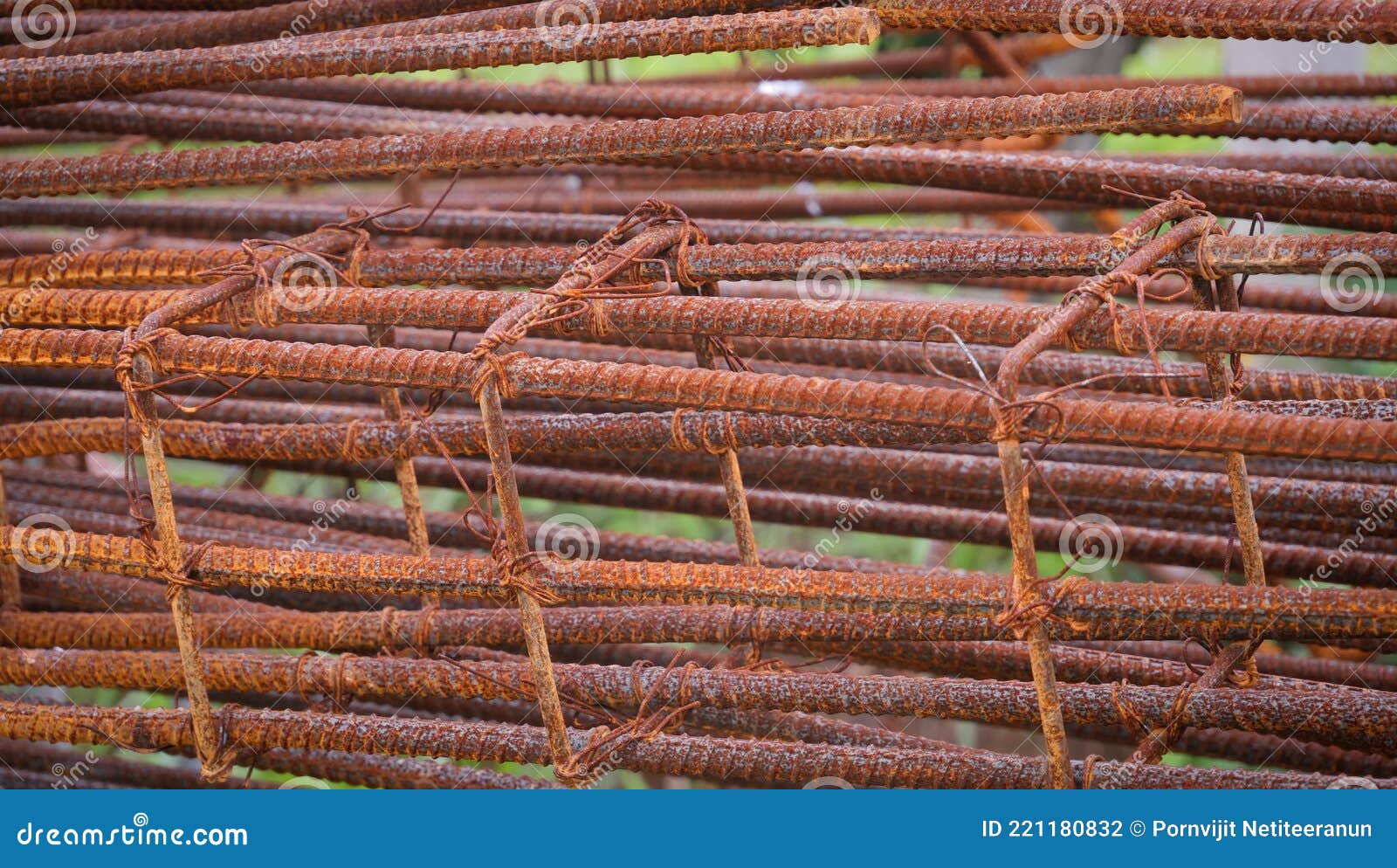 Used and Rusted Rebar Material Stock Photo - Image of reinforce, lines ...
