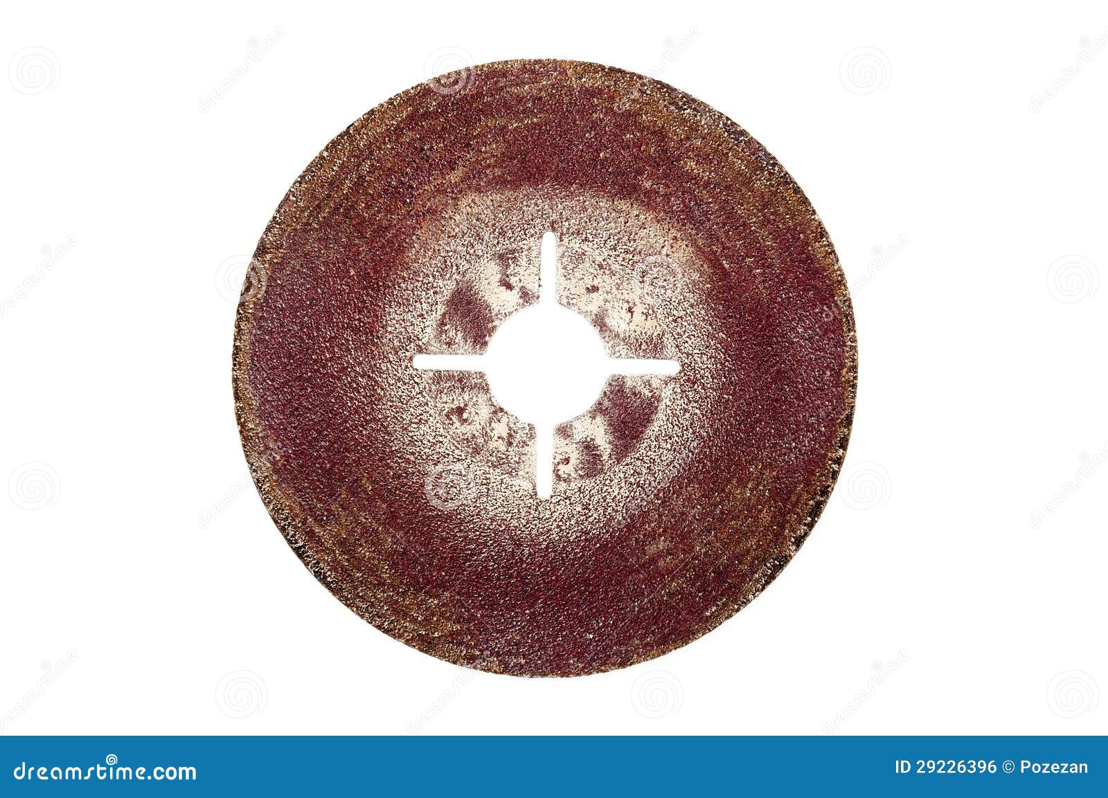 Used sandpaper with a hole stock photo. Image of rough - 29226396