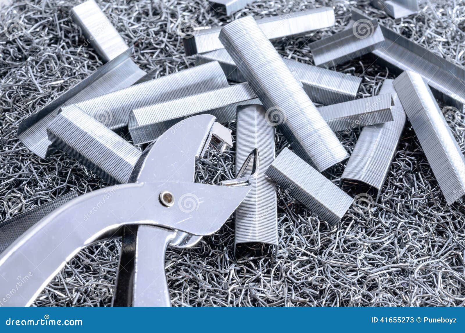 USED STAPLES with STAPLE NEEDLE and STAPLE REMOVER Stock Image - Image ...