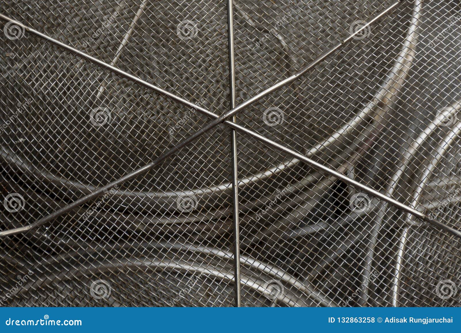 Used Steel Wire Mesh Filter. Centre In Sharp Focus And Surface Curves ...