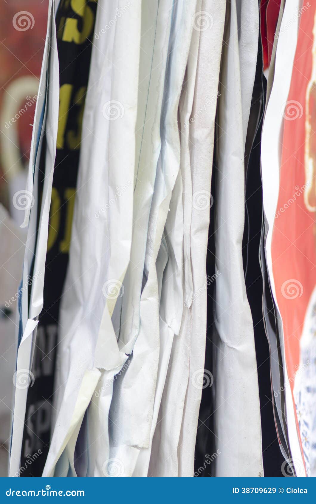 Used street posters stock image. Image of advertising - 38709629