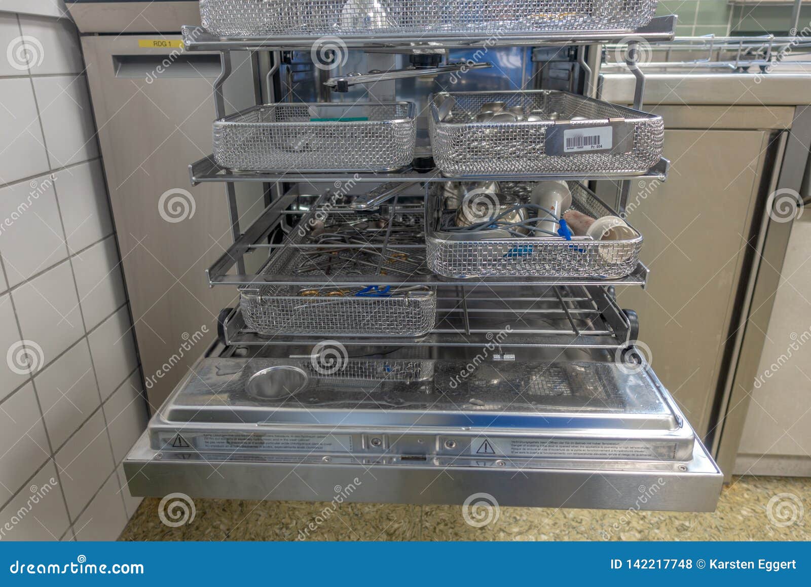 Surgical Instruments are in a Washing Machine Stock Photo - Image of ...