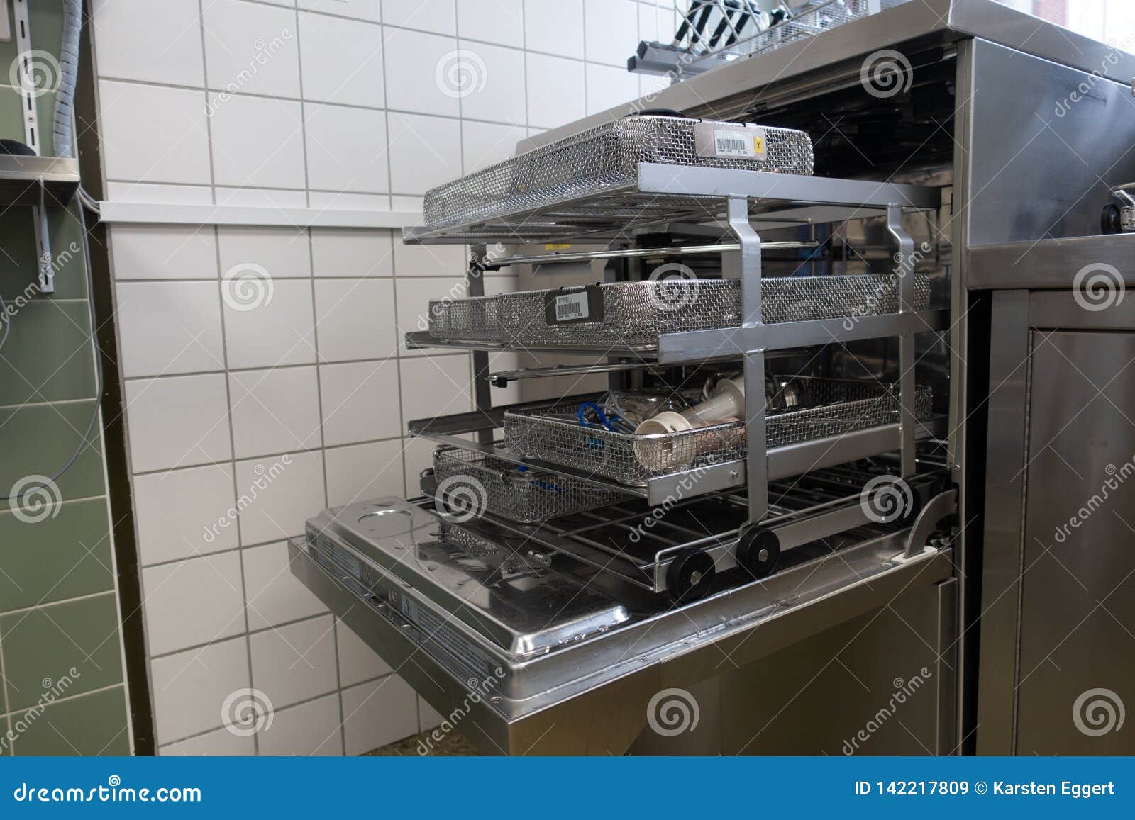 Surgical Instruments are in a Washing Machine Stock Image - Image of ...