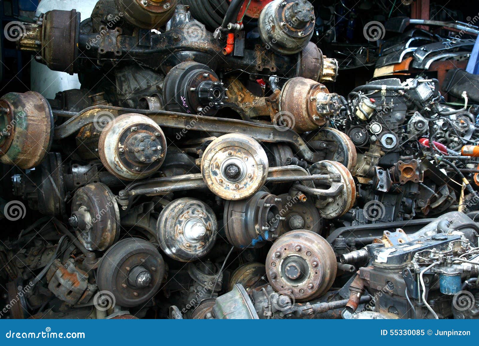 Used and surplus tire rims stock image. Image of metal - 55330085