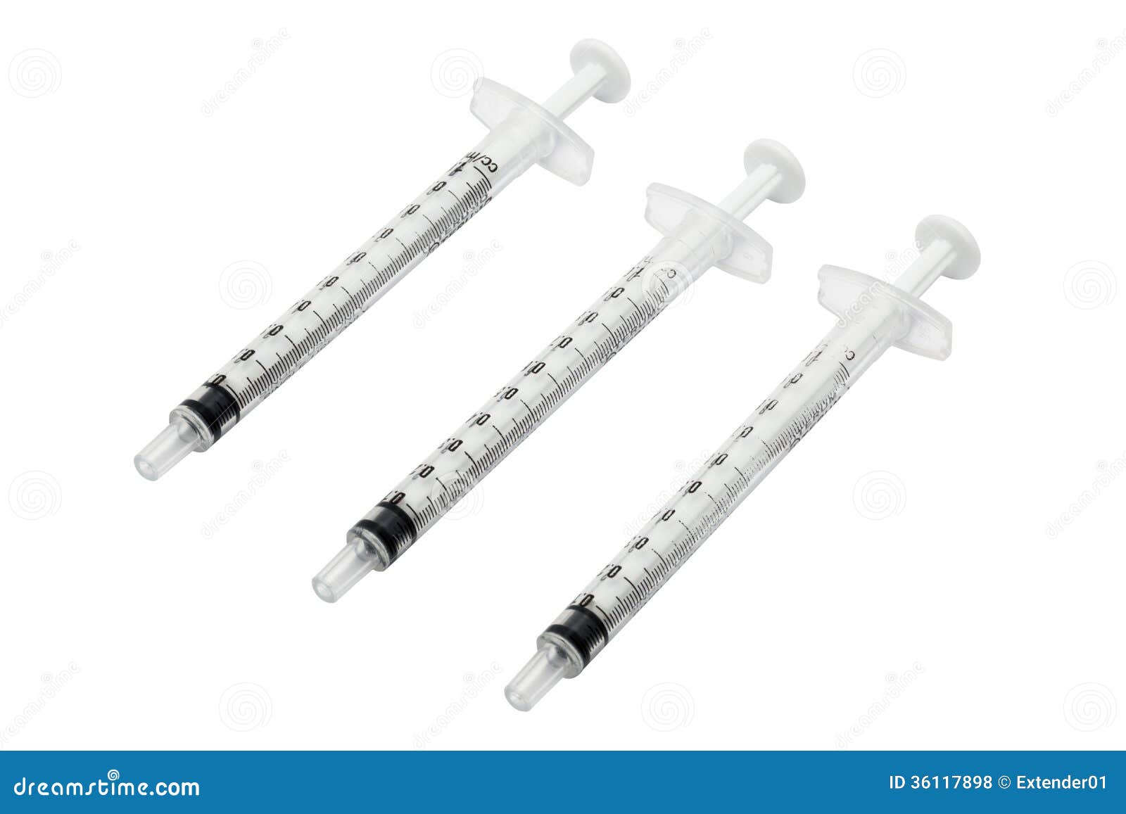 Used Syringes Isolated on White Stock Photo - Image of line, health ...