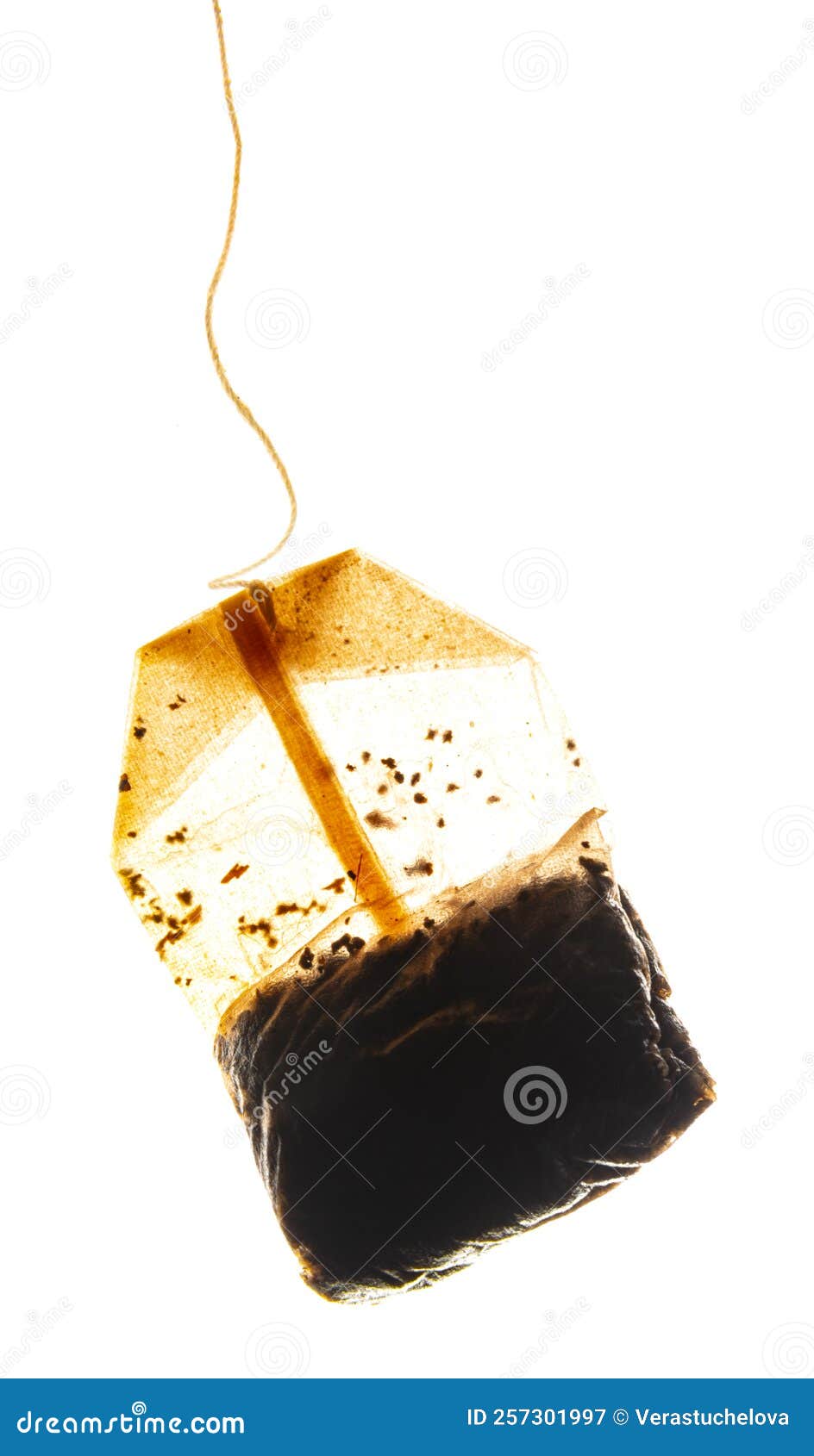 Tea Bag Isolated on White Background Stock Image - Image of english ...