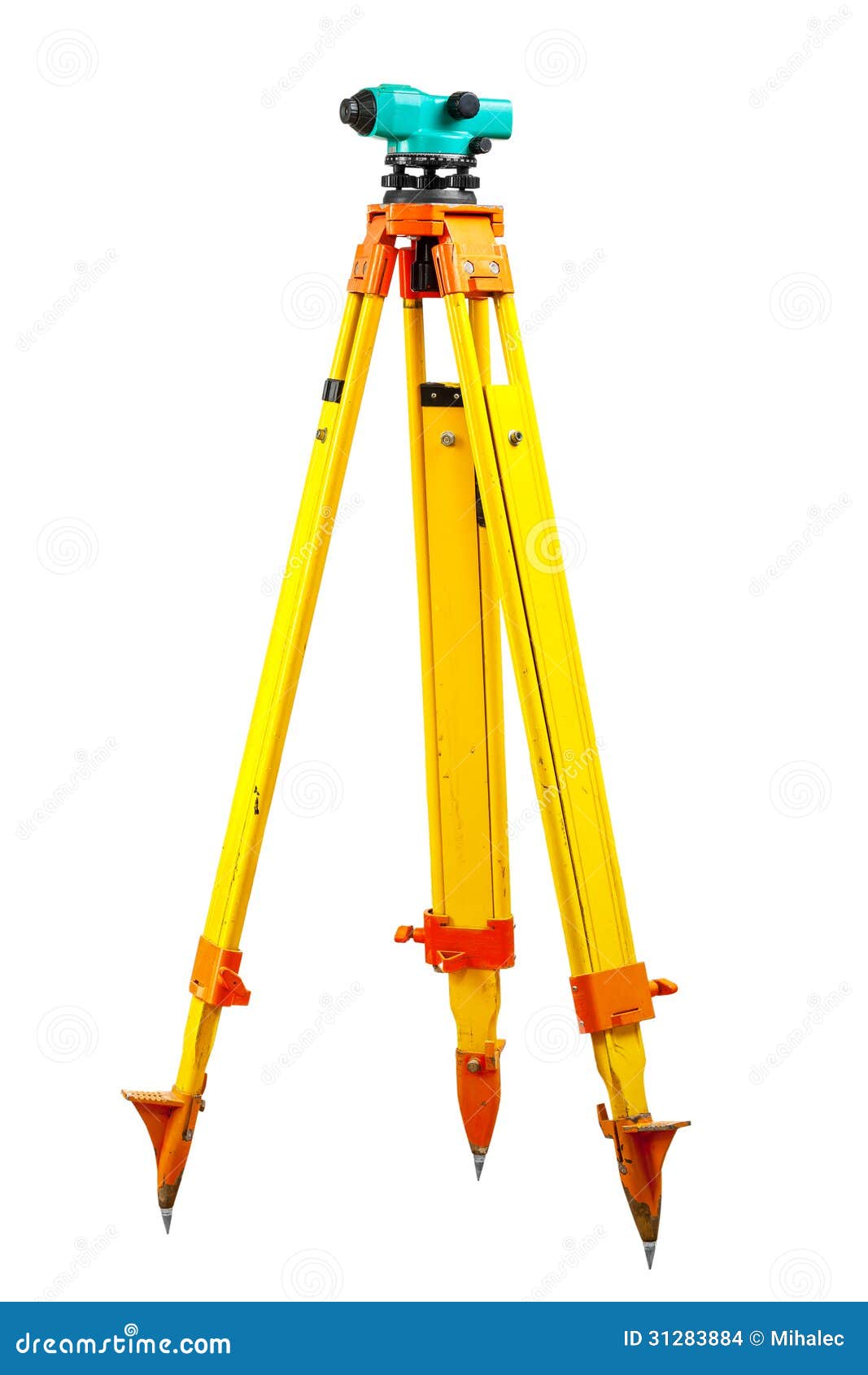 An used theodolit isolated stock photo. Image of instrument - 31283884