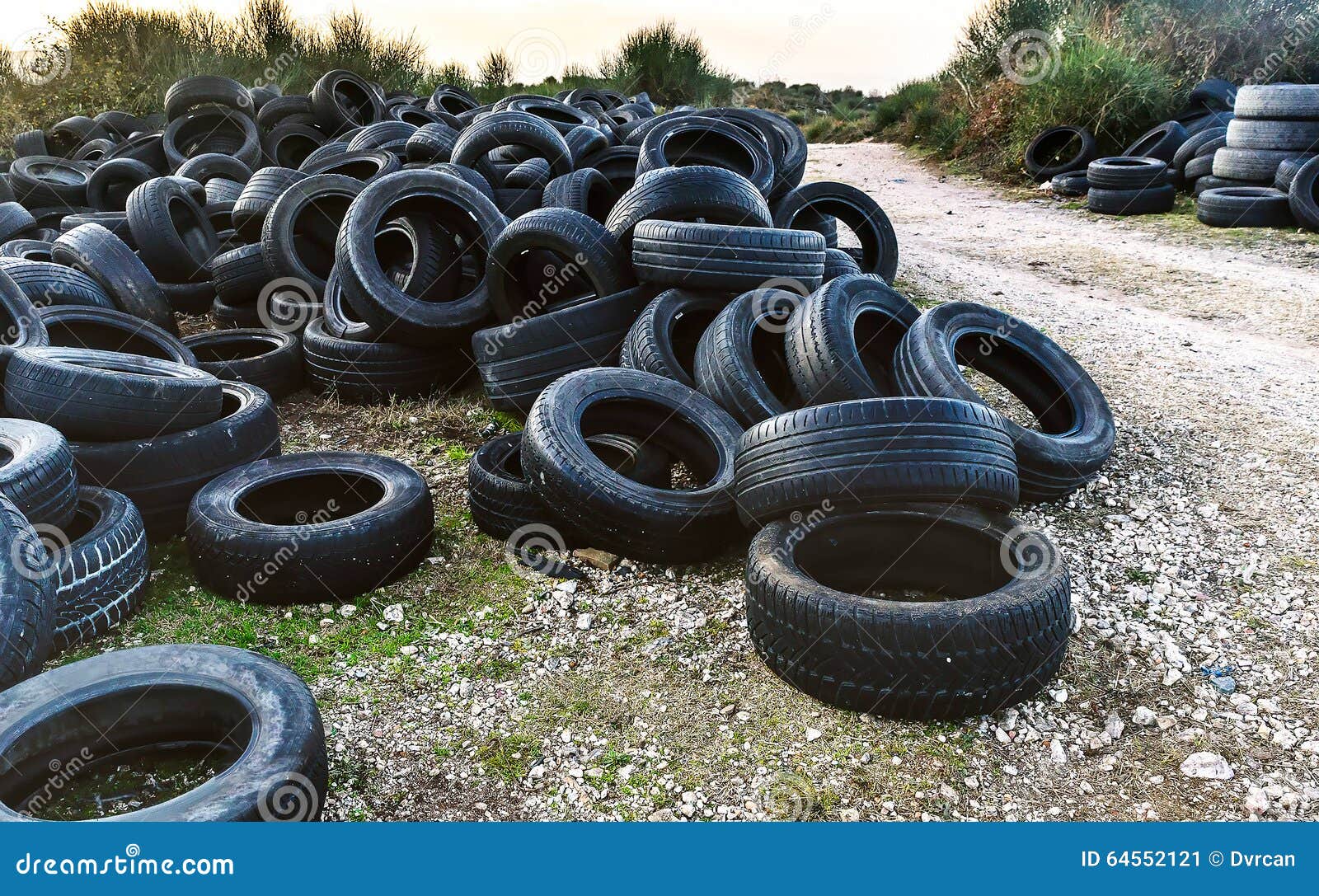 Used Tires in a Recycling Yard Stock Image - Image of recycling ...