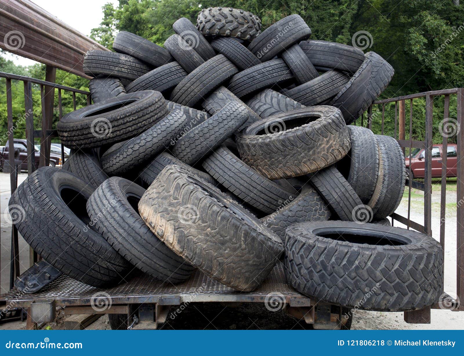 Used Tires stock photo. Image of tires, rubber, pile - 121806218