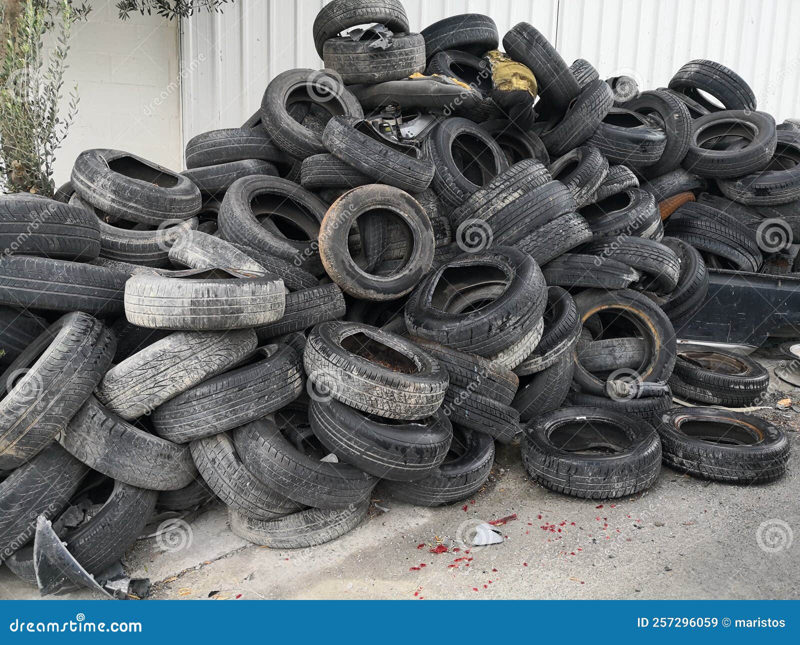 The Used Tires on Waste Scrap Stock Image - Image of automobile ...