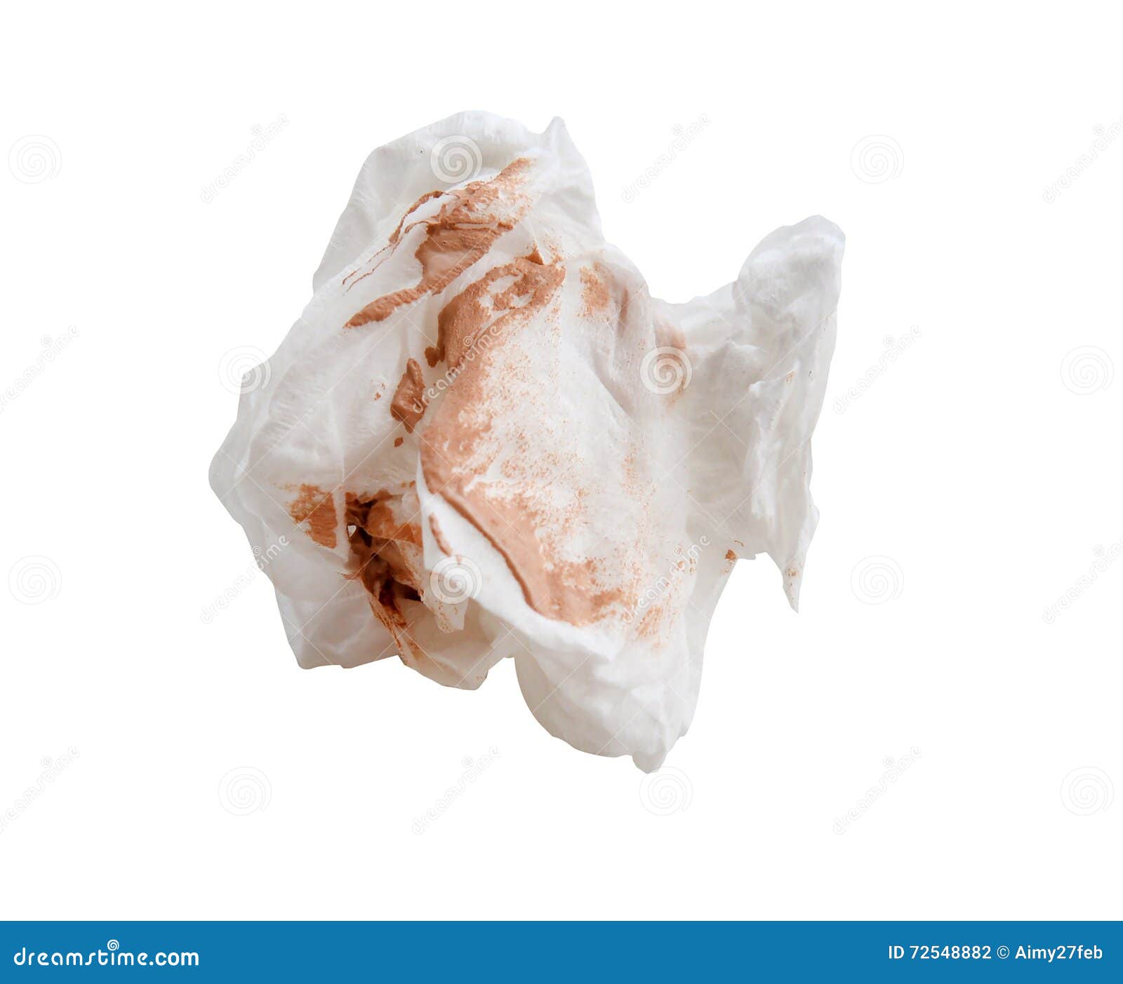 Used Tissue Paper Isolate (clipping Path). Stock Photo - Image of ...