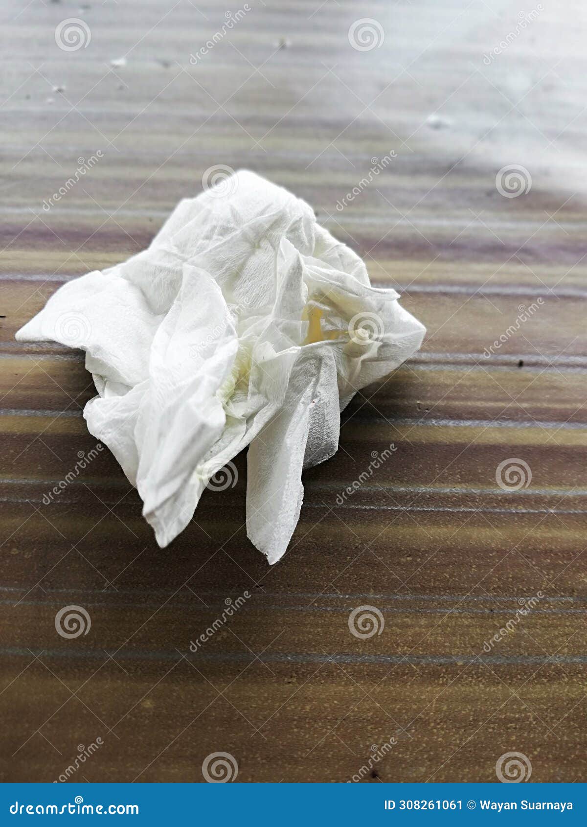 Used Tissue Paper Left on the Table Stock Image - Image of abstract ...