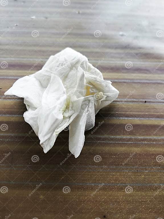 Used Tissue Paper Left on the Table Stock Image - Image of abstract ...