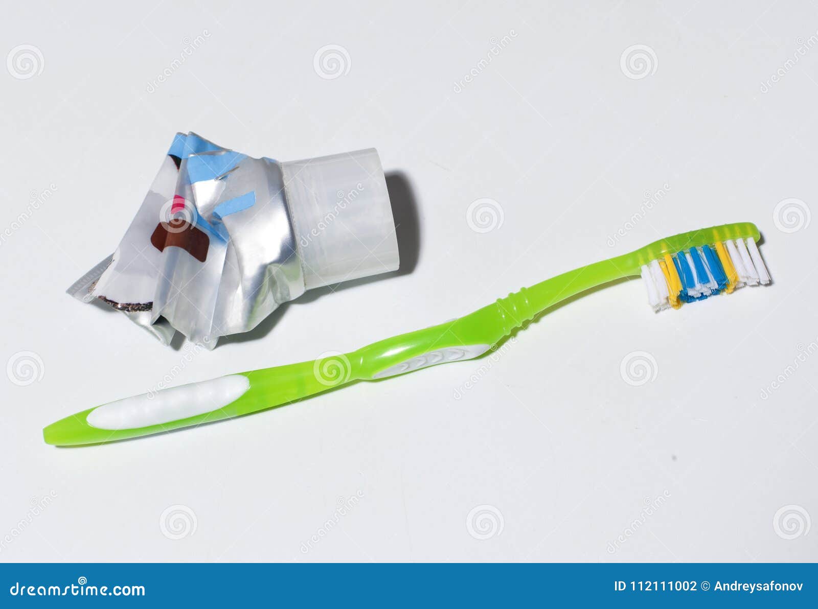 Used Tooth Paste and Tooth Brush Stock Photo - Image of healthy ...