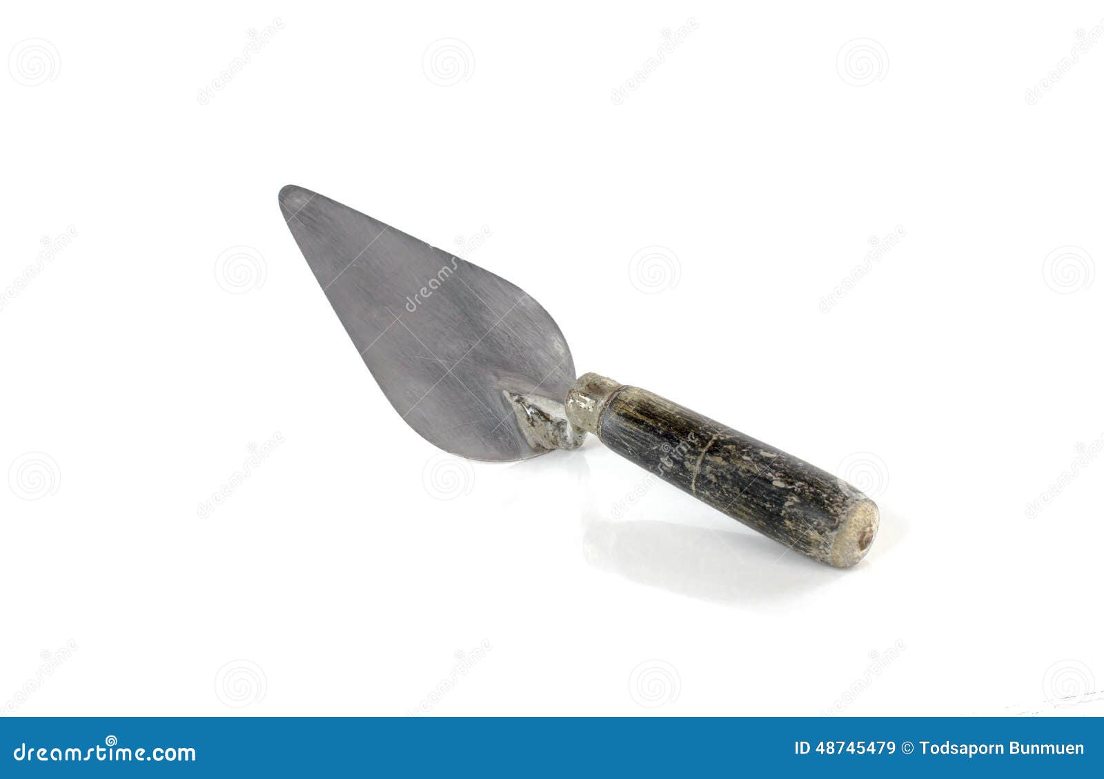 Used Trowel, Isolated on a White Background Stock Image - Image of ...
