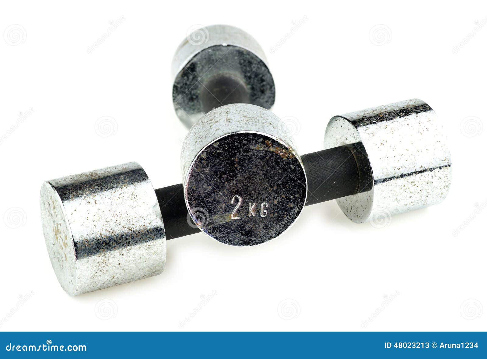 Used Two Kilogram Dumbbells Stock Image - Image of detailed, crossfit ...