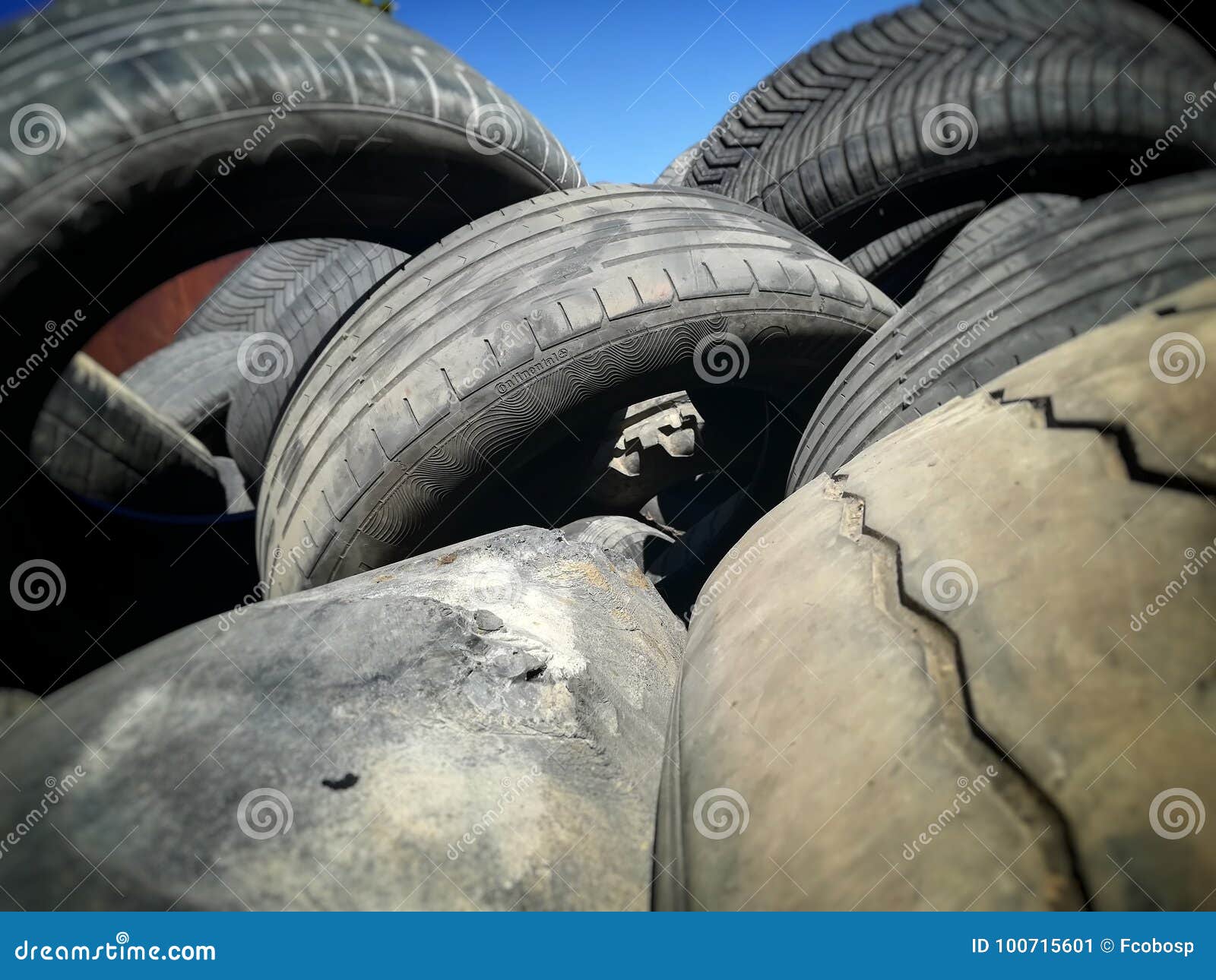 Used tyres for recycling editorial photo. Image of tyres - 100715601