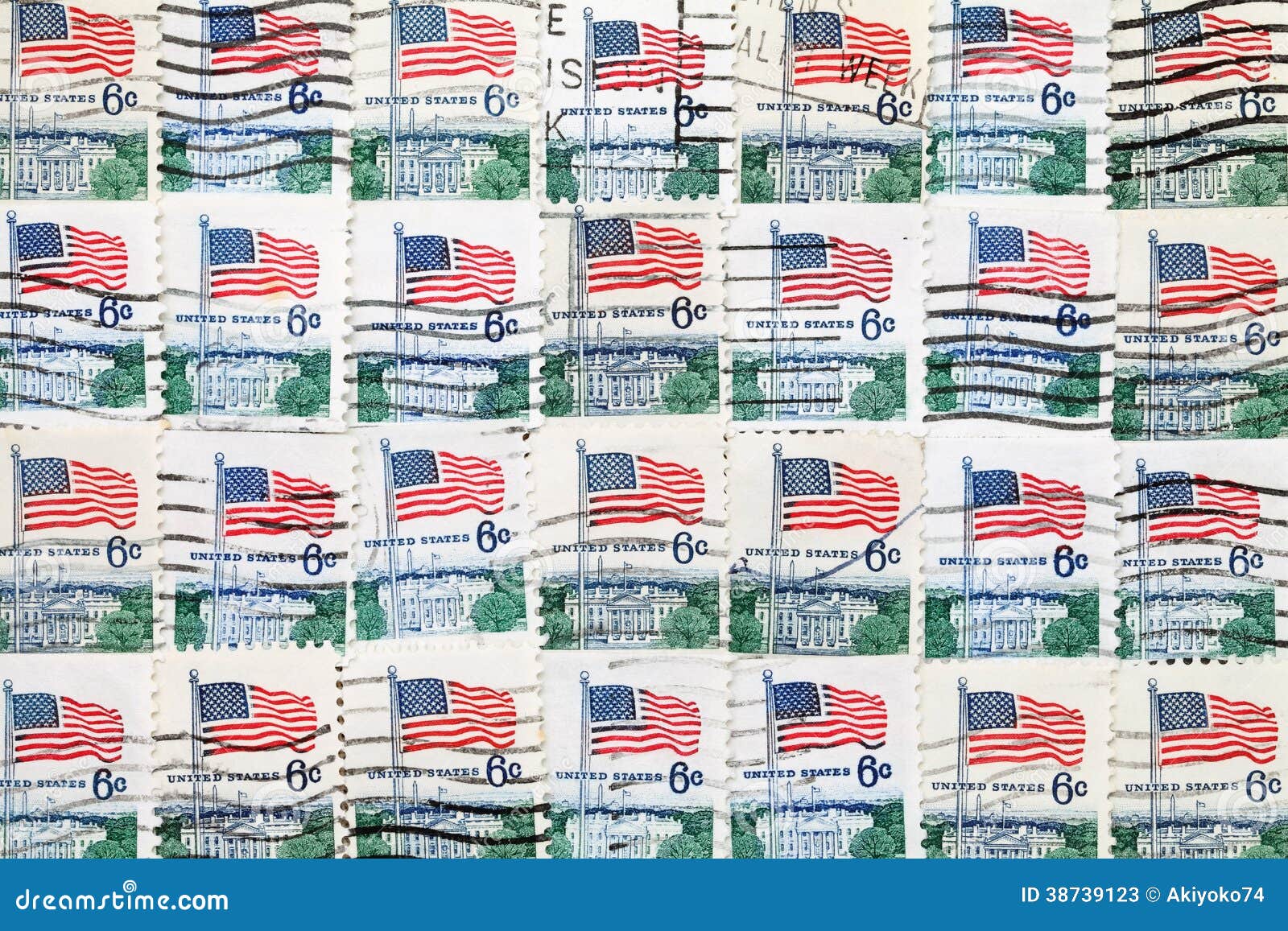 Used US postage stamps editorial stock photo. Image of american - 38739123