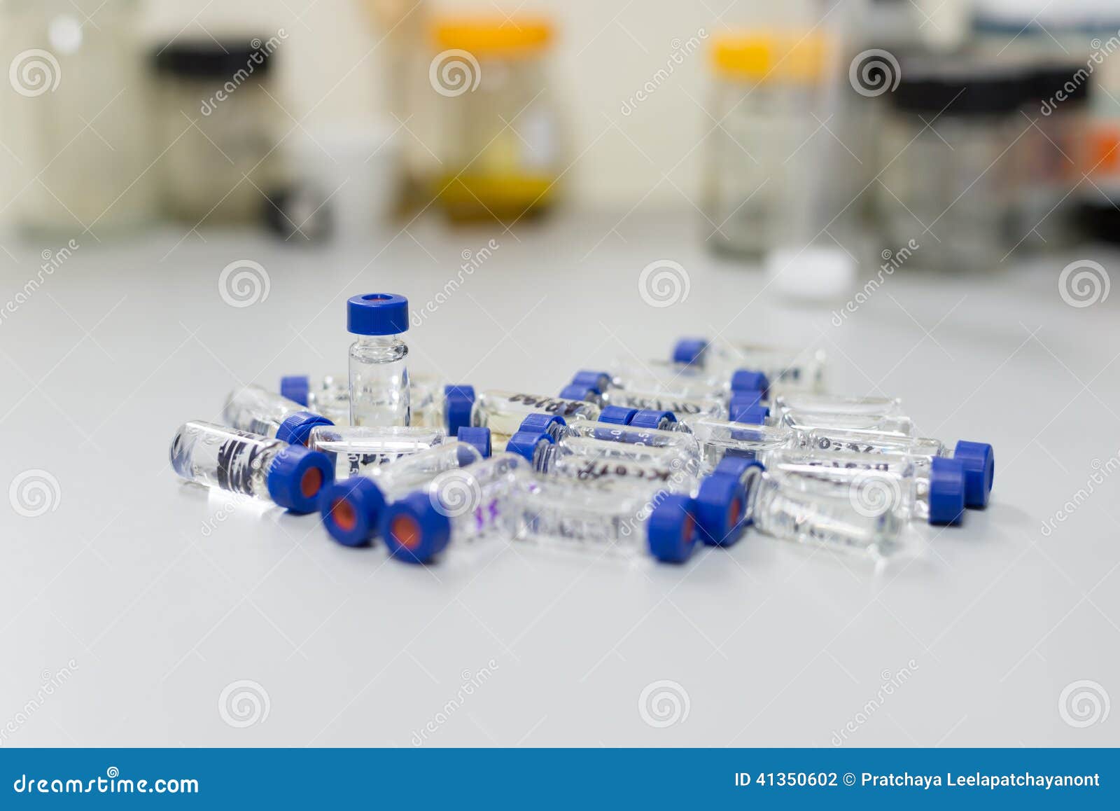Used Vials in the Analytical Instrument Stock Photo - Image of vials ...