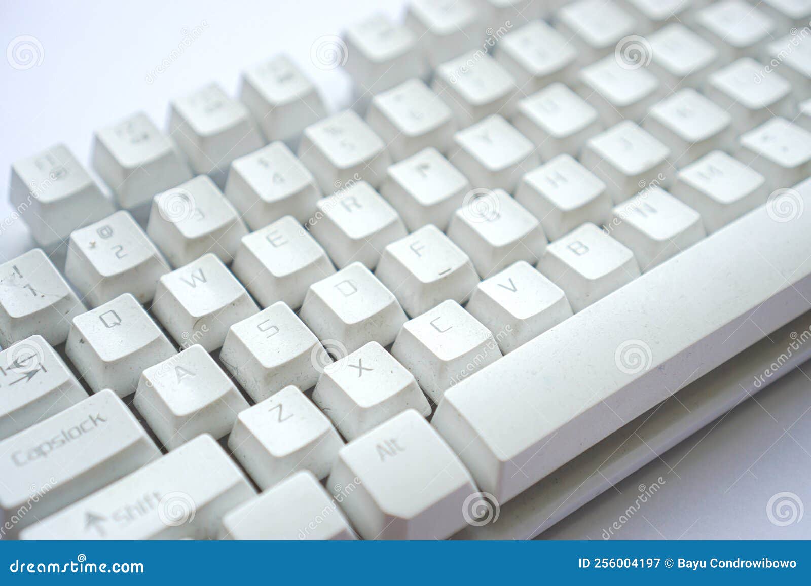 Used White Computer Keyboard that is Not Used until it Gets Dusty Stock ...