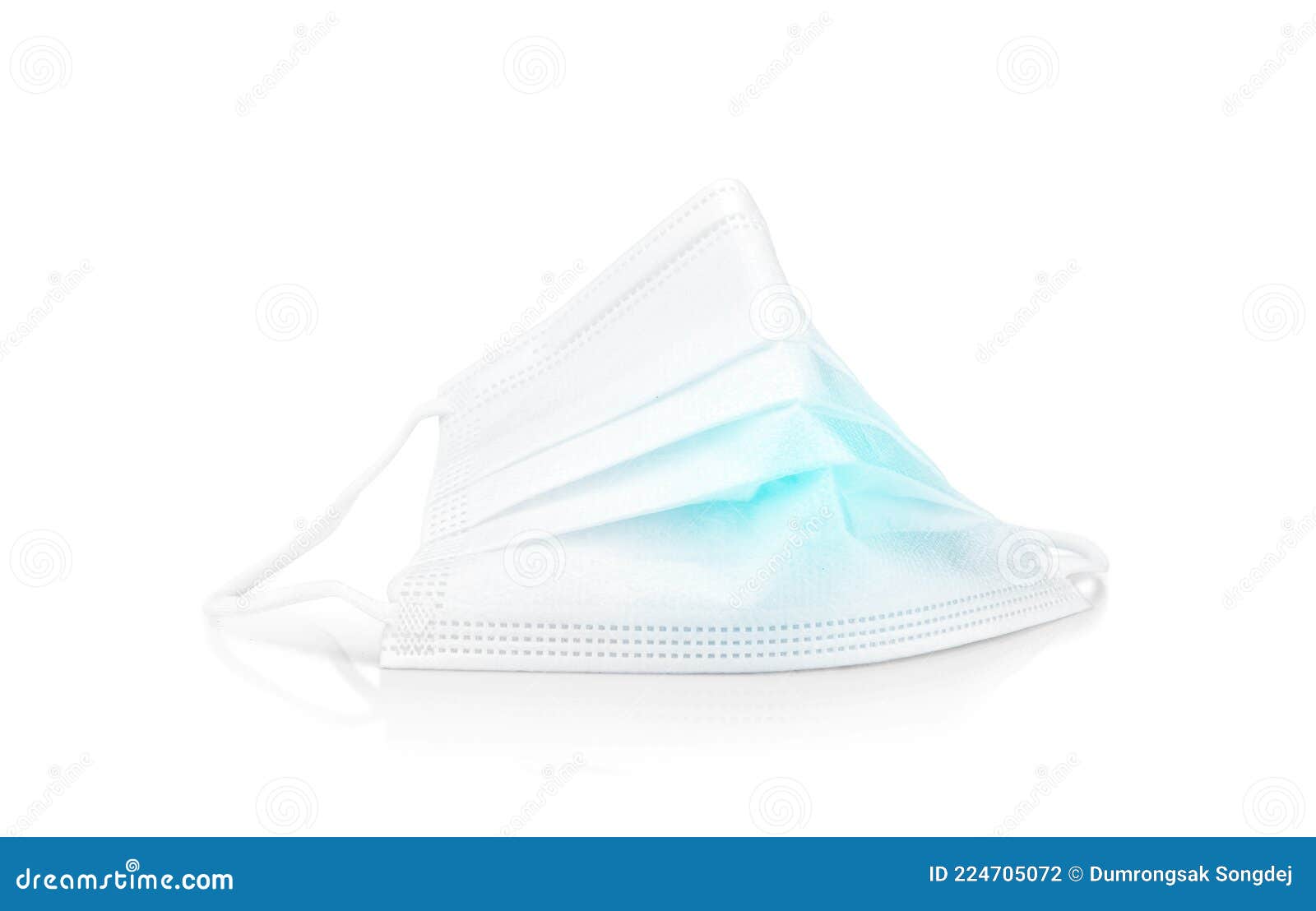 Used White Medical Protective Face Mask Isolated on White Background ...