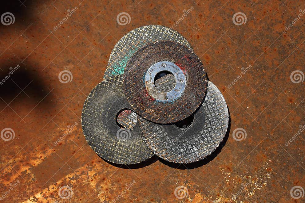 Used worn discs stock photo. Image of construction, equipment - 94871190