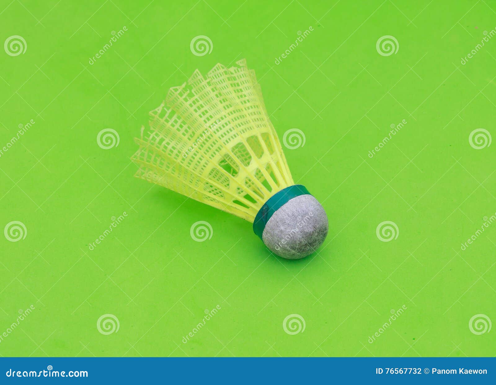 Used Yellow Shuttlecock stock photo. Image of competition - 76567732