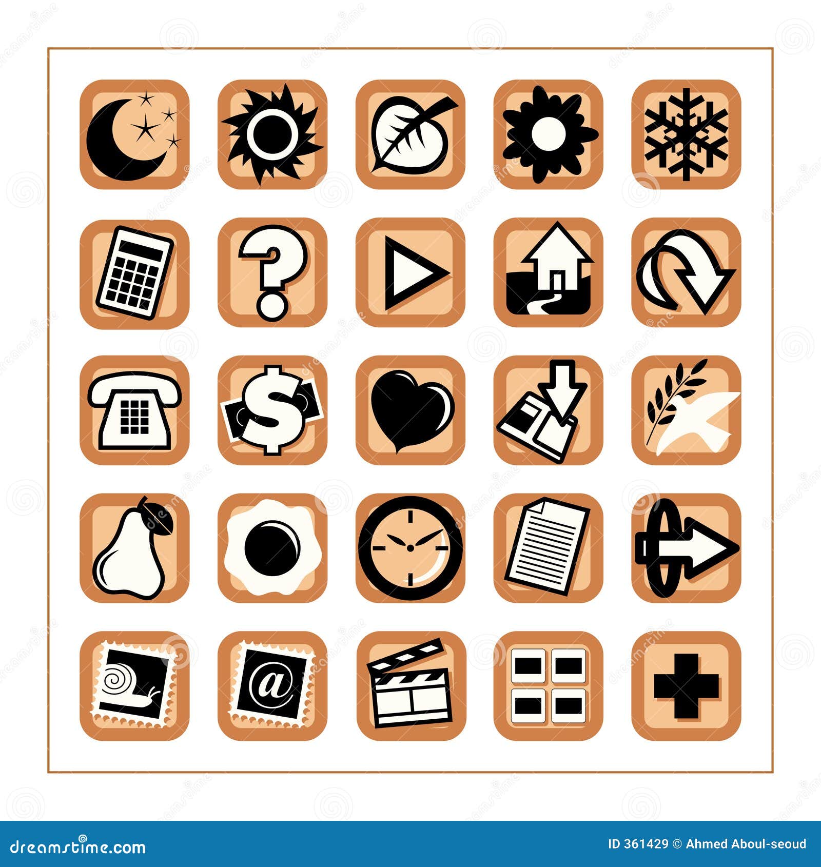 Useful Icons 1 - Version 2 stock vector. Illustration of disk - 361429