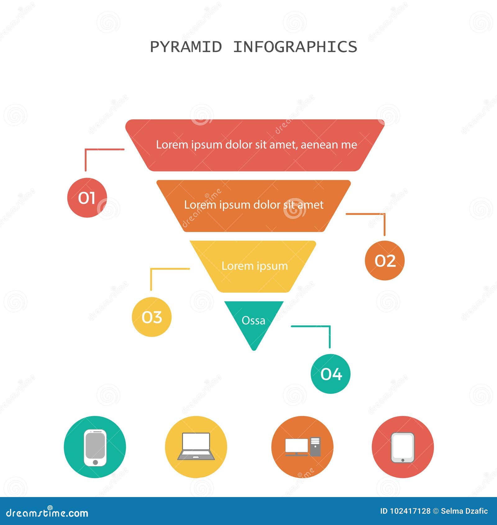 Layered Pyramid Chart Diagram Stock Vector - Illustration of pyramid ...
