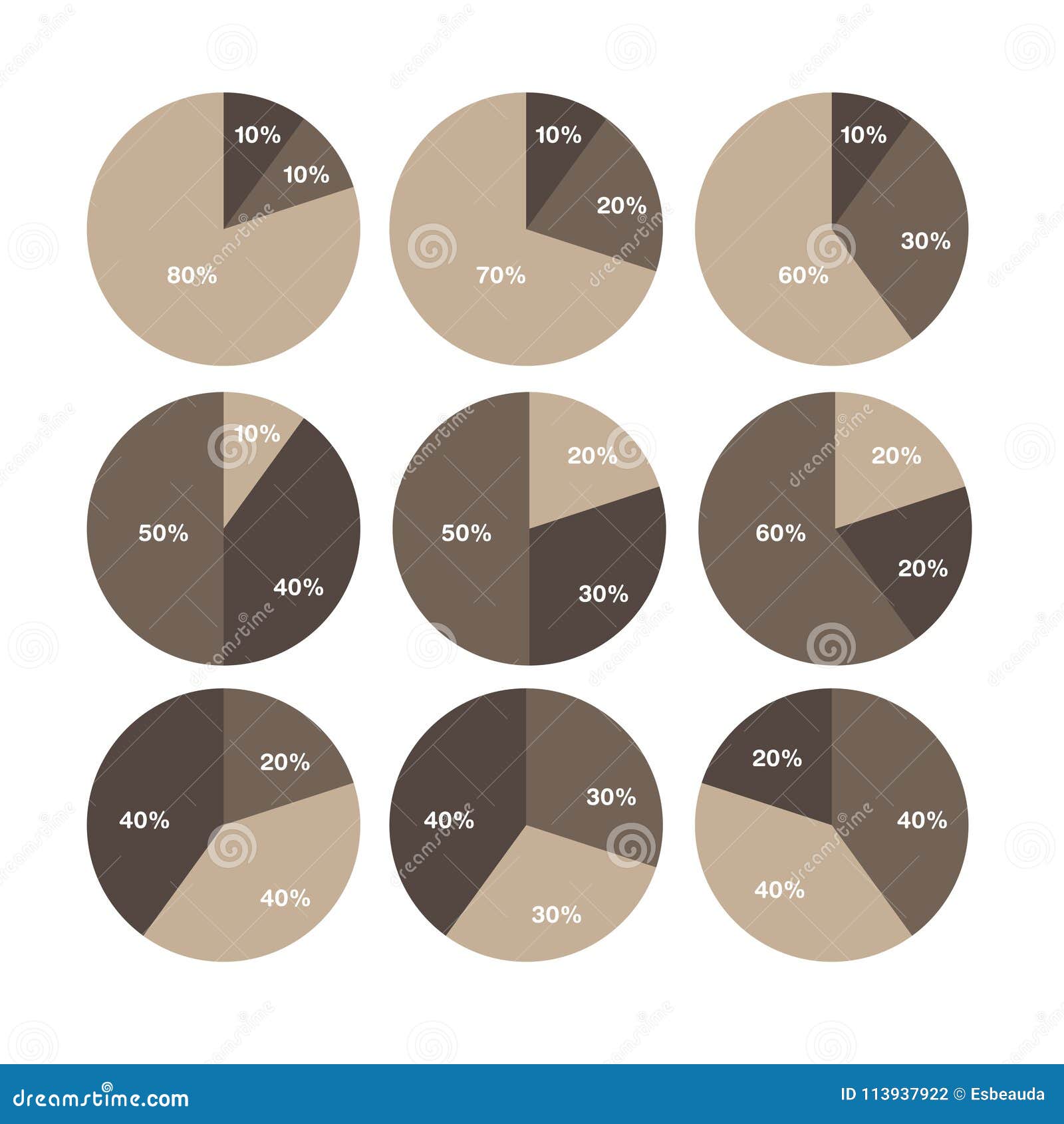 Simple business pie chart stock vector. Illustration of rise - 113937922