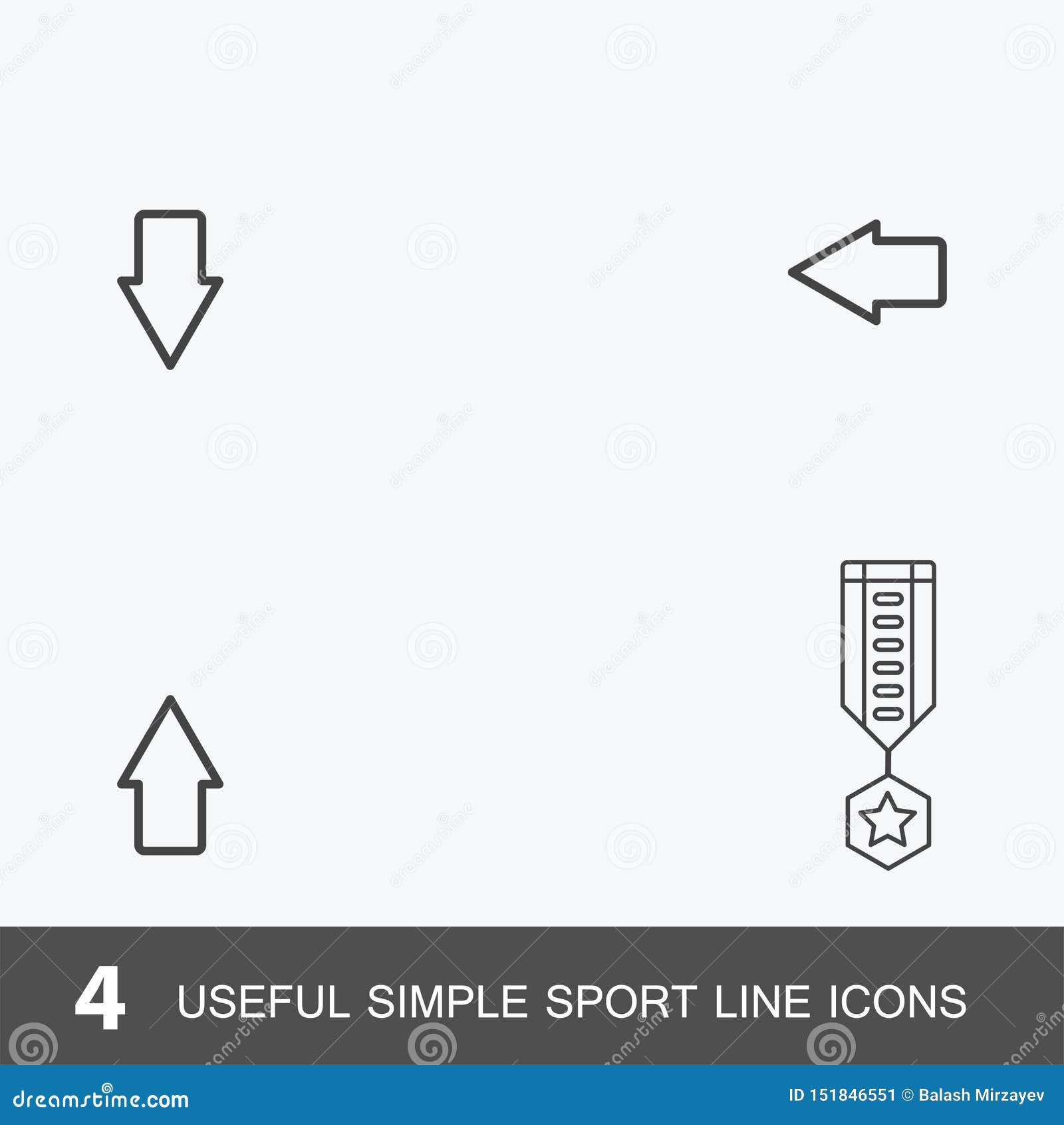 4 Useful Simple Sport Icons. Stock Vector - Illustration of simplicity ...