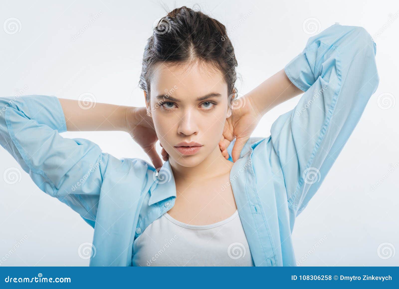 Earnest Nice Woman Wants Relax Stock Photo - Image of charm, life ...