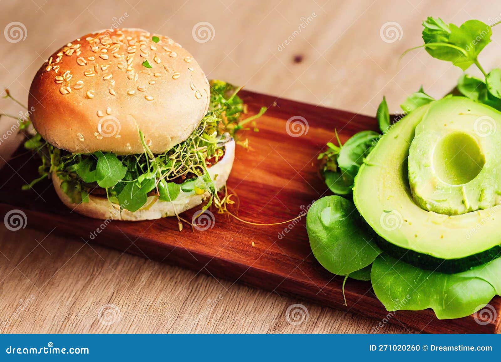 Useful Vitamin Microgreens As Addition To Fresh Burger Stock ...