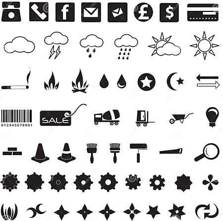 Usefull icons and symbols stock vector. Illustration of business - 19795501