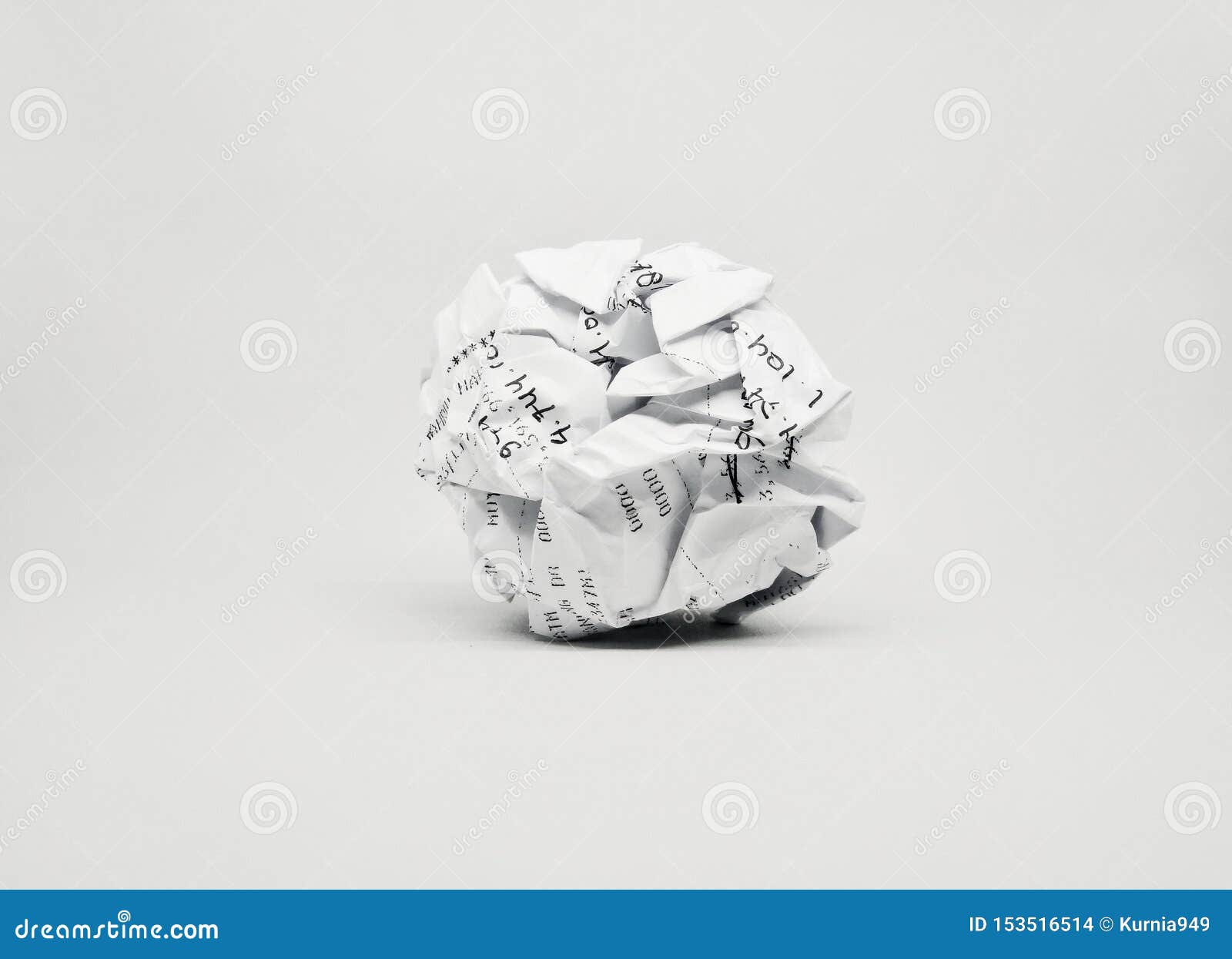 Useless Crumpled Paper Symbolizing Failed Idea Stock Photo - Image of ...