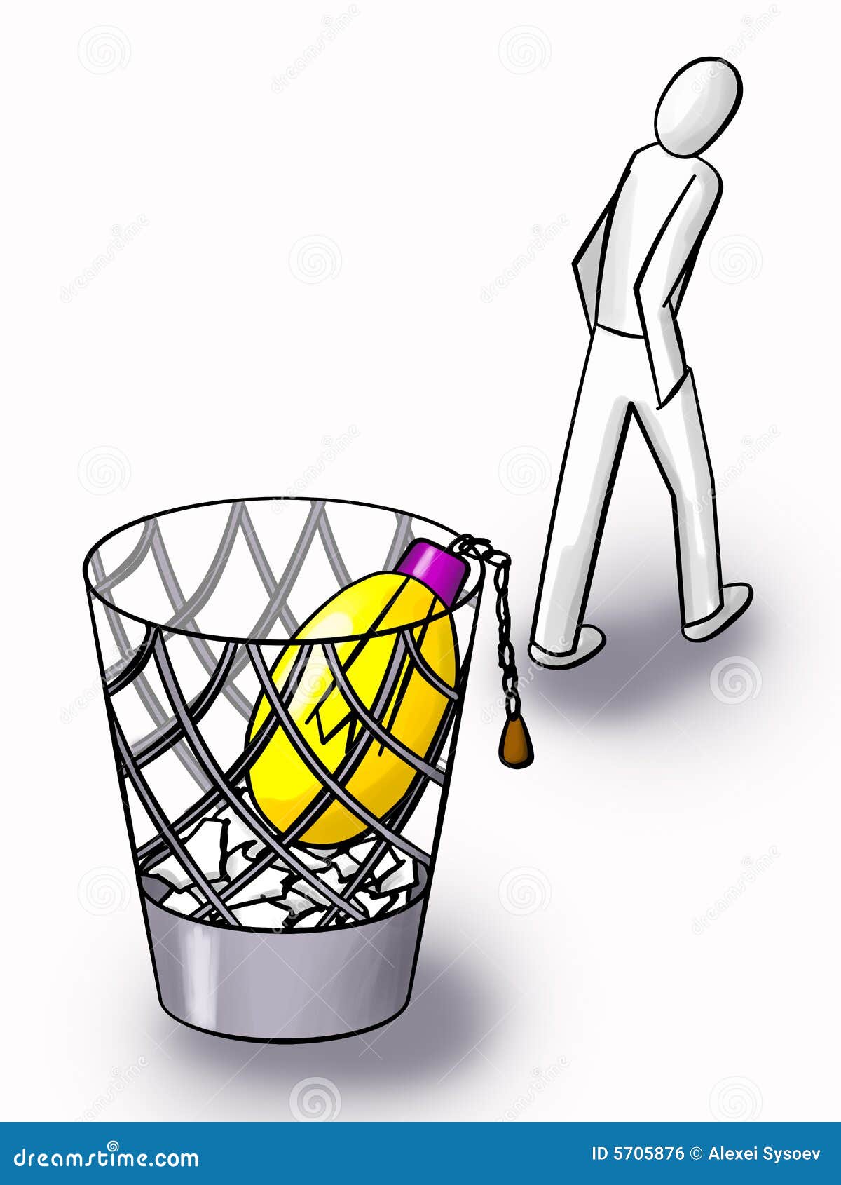 Useless idea stock illustration. Illustration of dump - 5705876
