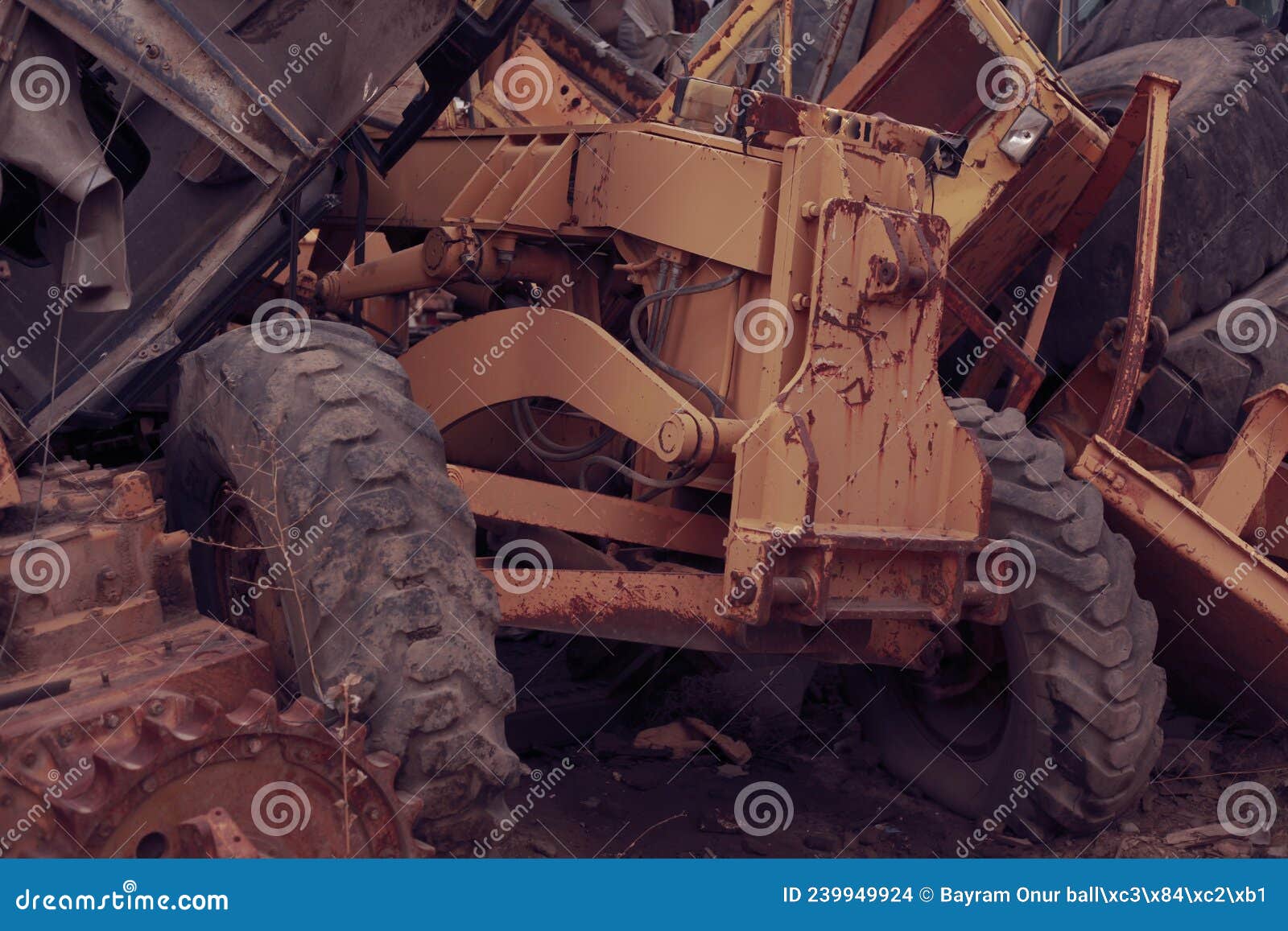 Scrap Construction Equipment Stock Photo - Image of useless, machine ...