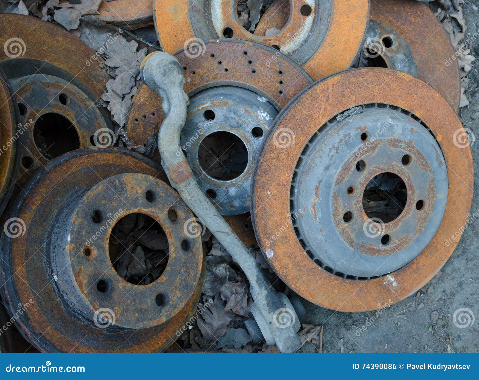 Useless, Old Rusty Brake Discs Stock Photo - Image of transportation ...