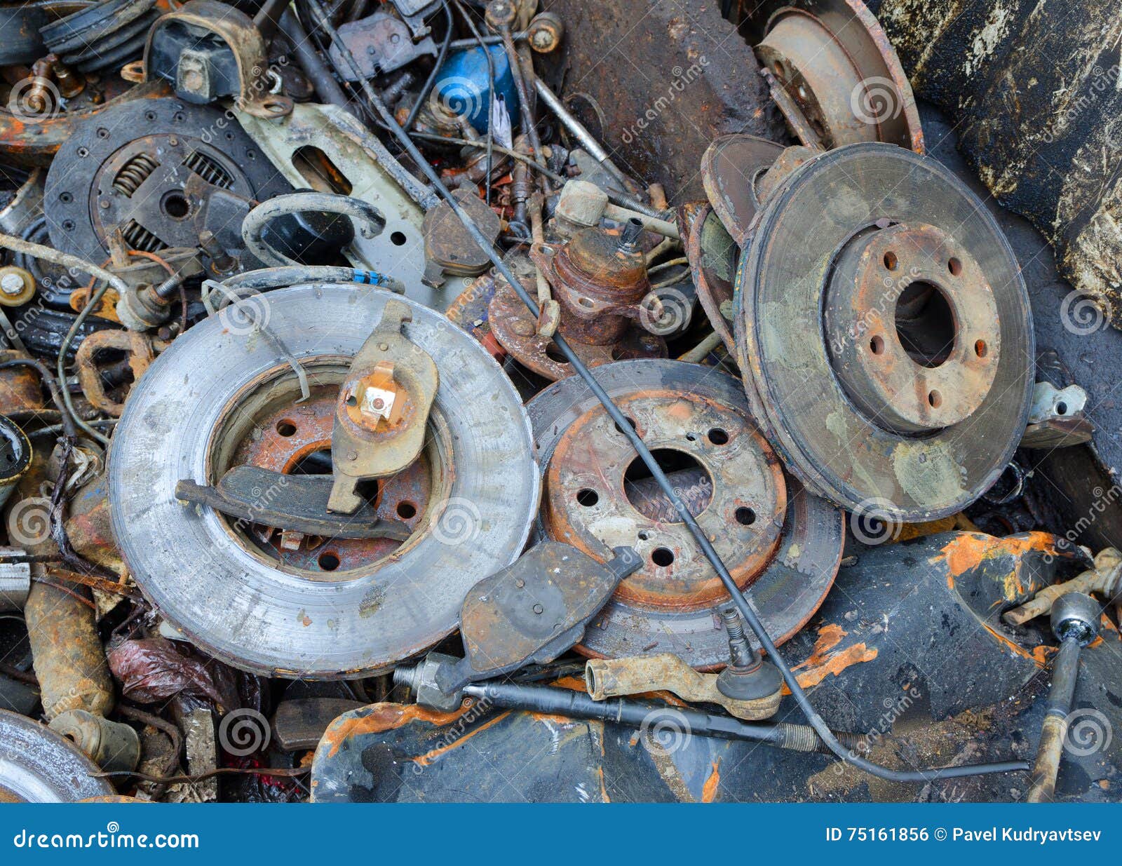 Useless, Old Rusty Brake Discs Stock Photo - Image of rotor, bearing ...