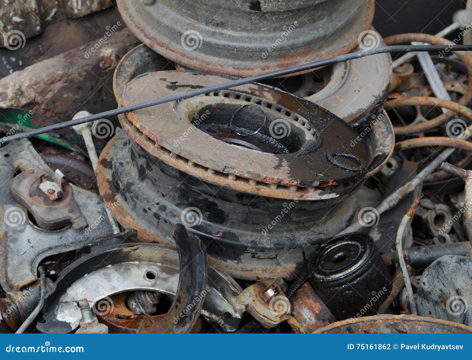 Useless, Old Rusty Brake Discs Stock Photo - Image of scrap, spare ...