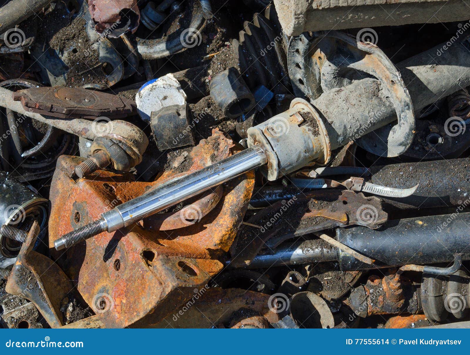 Useless, Old Rusty Car Parts Stock Photo - Image of recyclable, shock ...