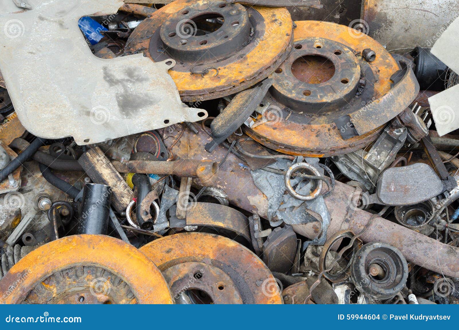 Useless, Rusty Brake Discs and Other Parts Stock Photo - Image of disc ...