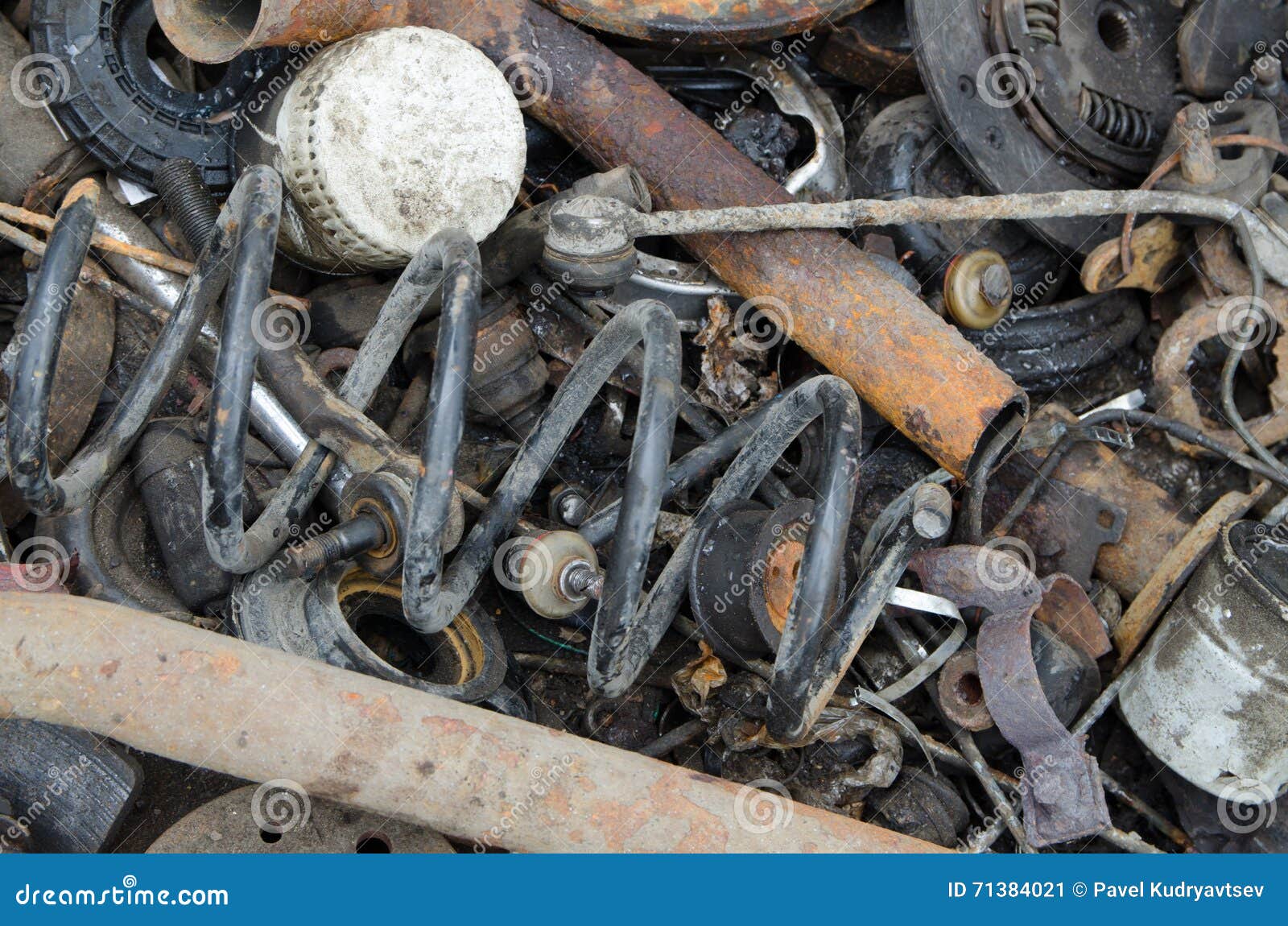 Useless, Rusty Brake Discs Shock Absorber and Other Parts Stock Image ...