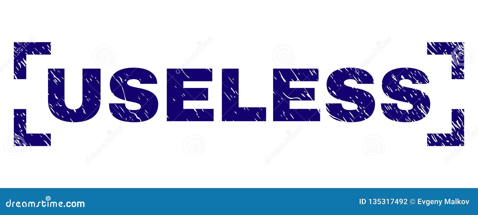 Scratched Textured USELESS Stamp Seal Inside Corners Stock Vector ...