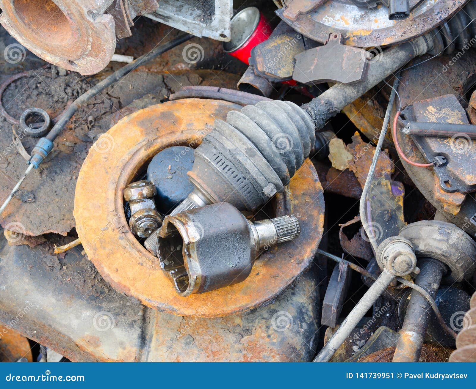 Old rusty car parts stock image. Image of brake, metal - 141739951