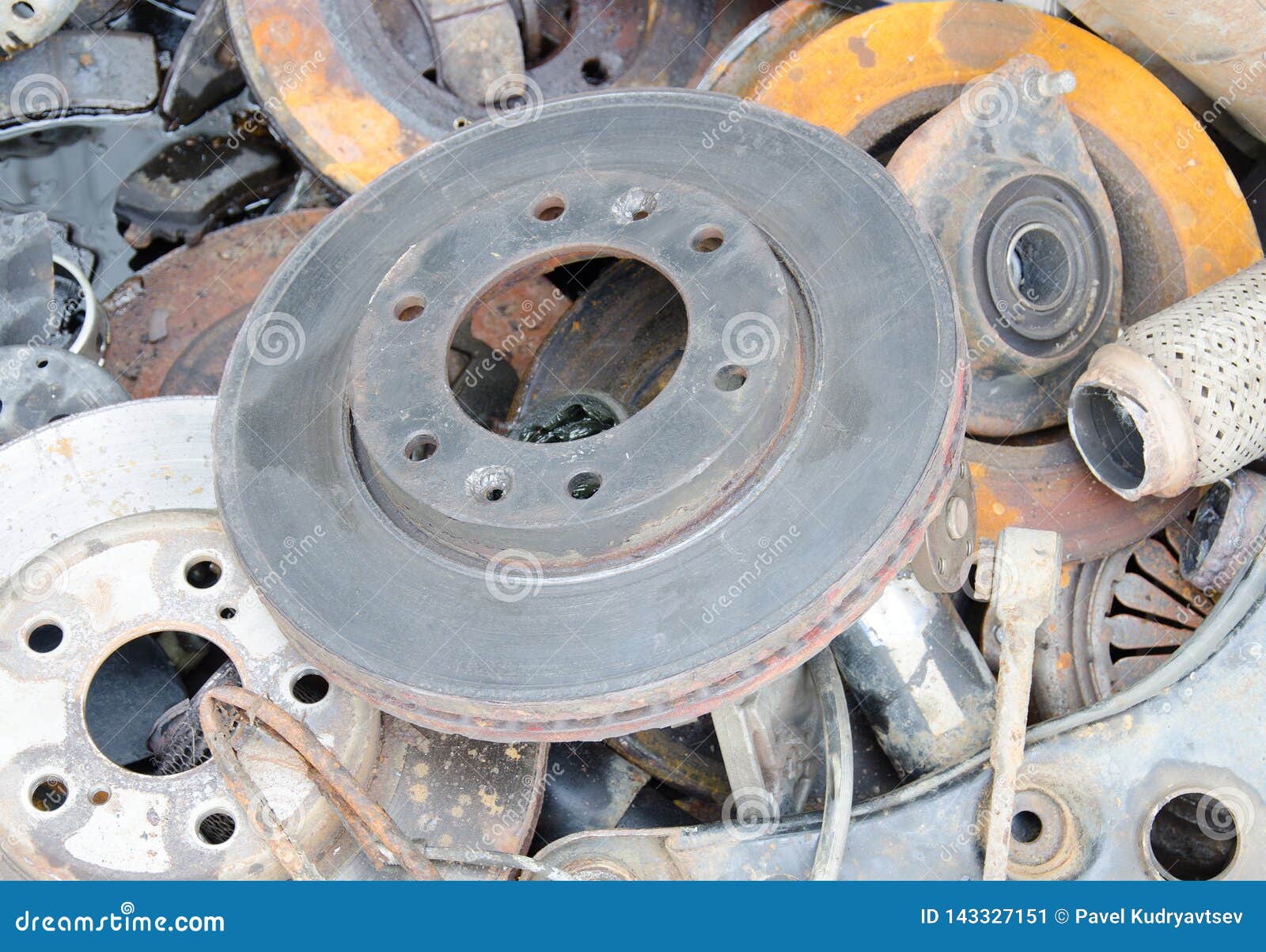 Useless, Worn Out Rusty Brake Discs and Other Stock Image - Image of ...
