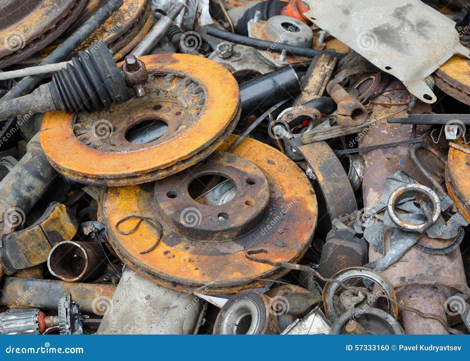 Useless, Worn Out Rusty Brake Discs and Other Stock Photo - Image of ...