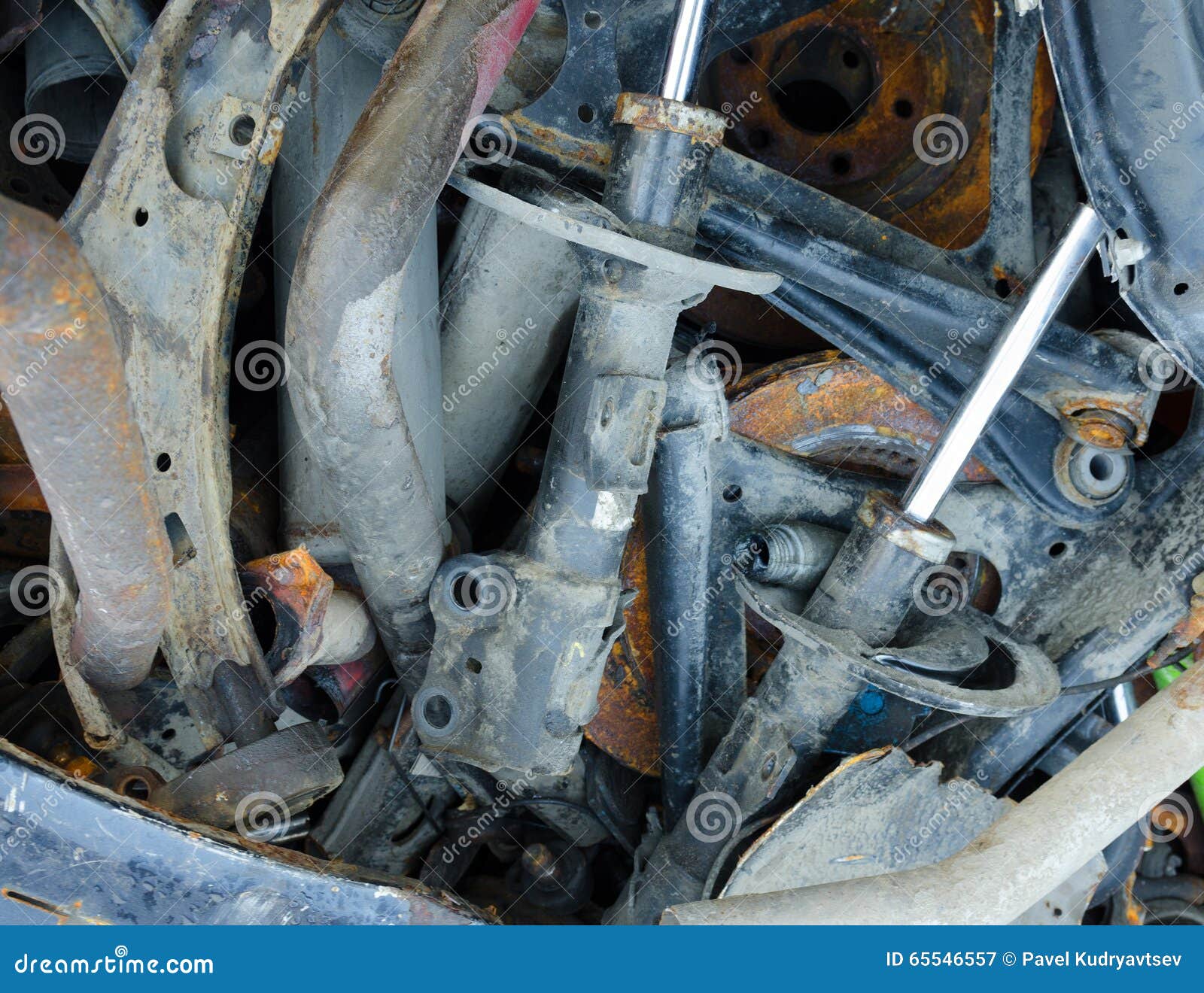 Useless, Worn Out Rusty Brake Discs Stock Image - Image of axle ...