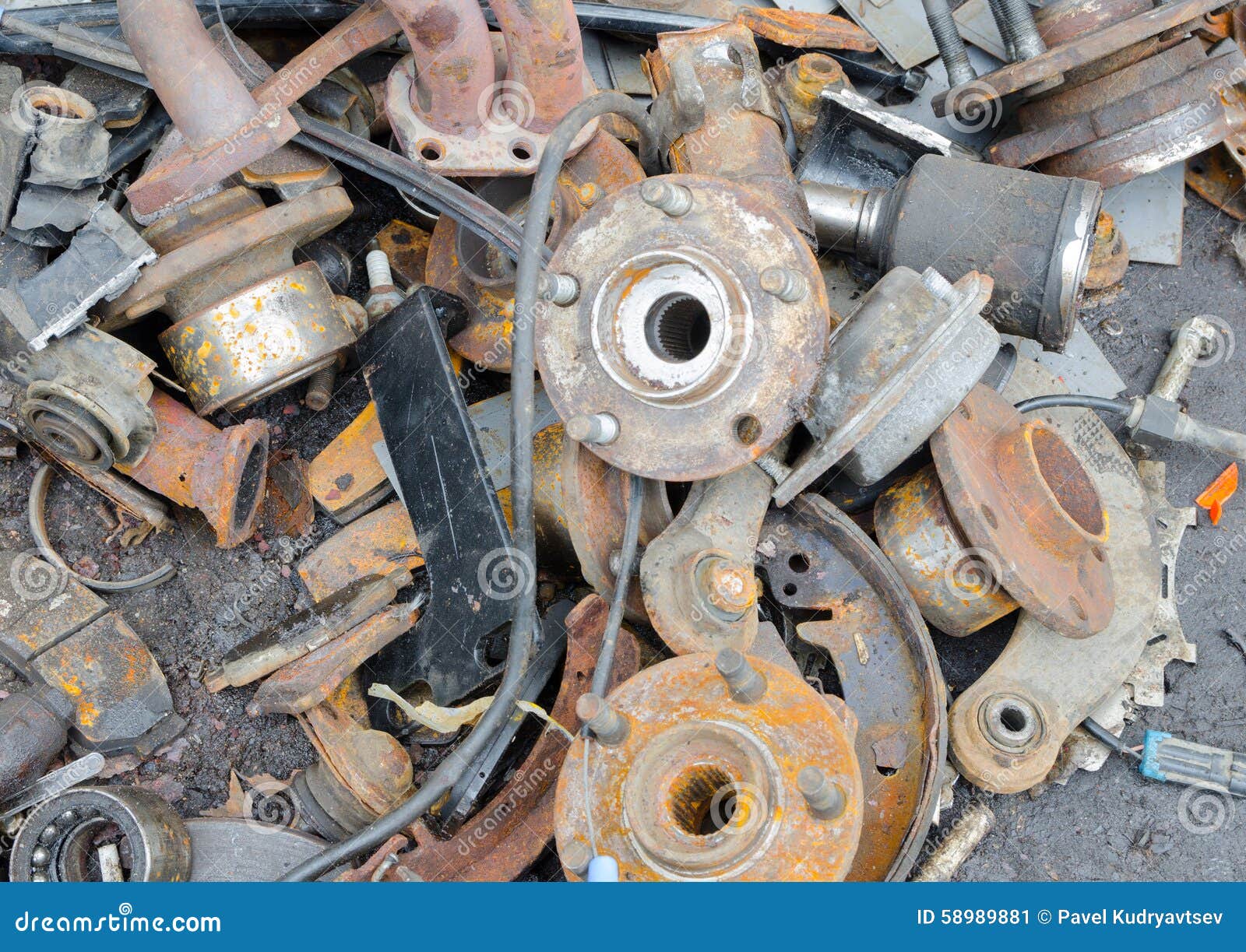 Useless, Worn Out Rusty Parts Stock Image - Image of junk, spare: 58989881